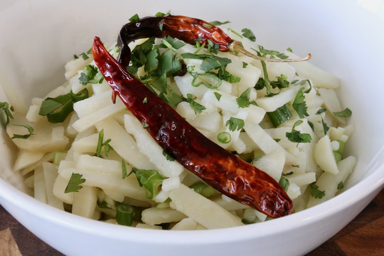 Chinese Shredded Potato Salad Recipe | dobbernationLOVES