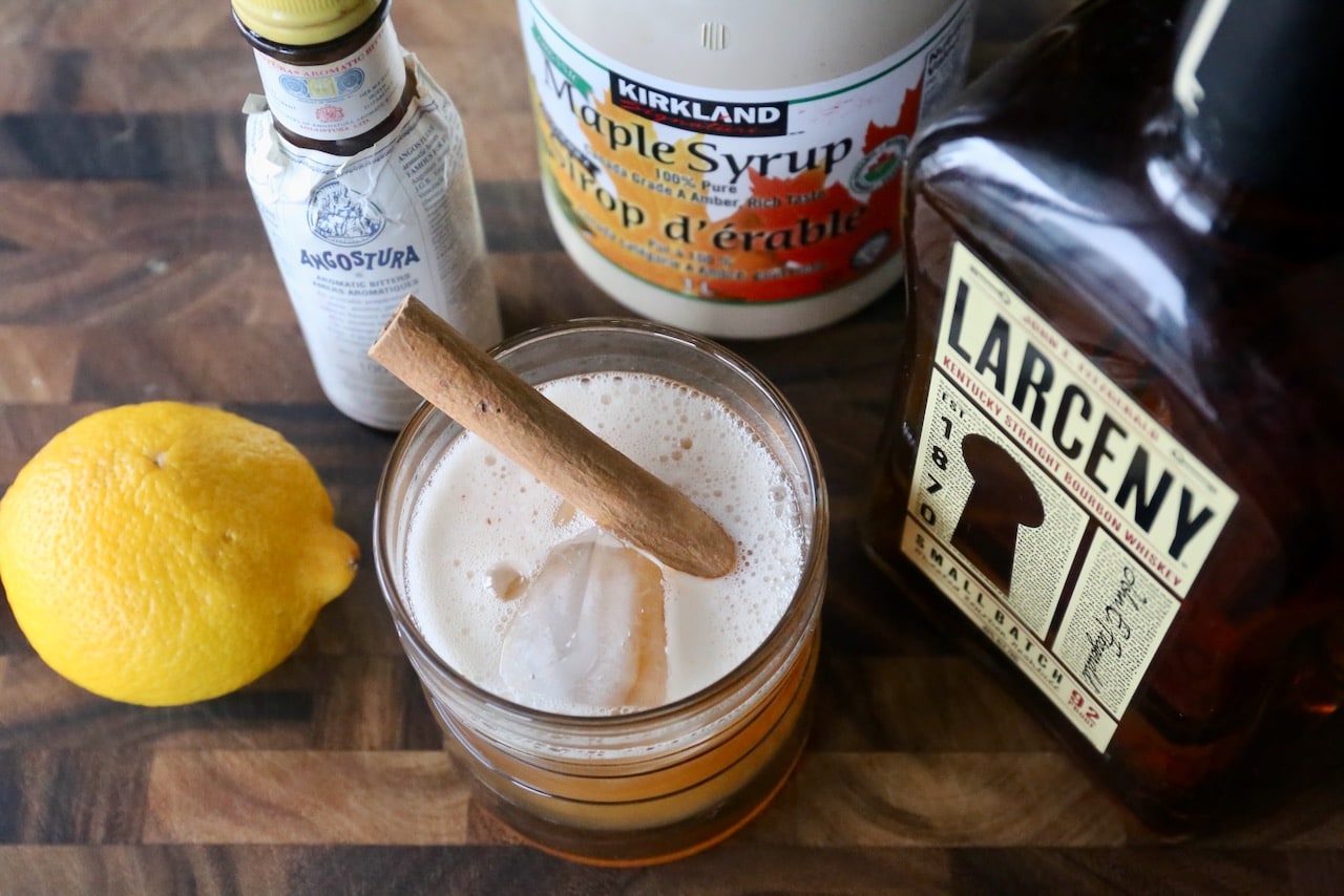 Maple Bourbon Sour Whiskey Cocktail Recipe | dobbernationLOVES