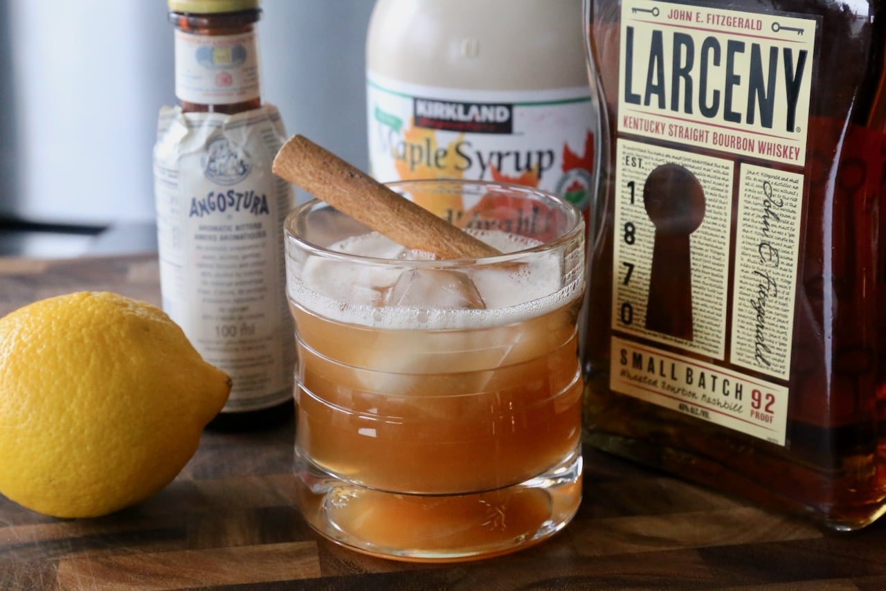 Maple Bourbon Sour Whiskey Cocktail Recipe | dobbernationLOVES