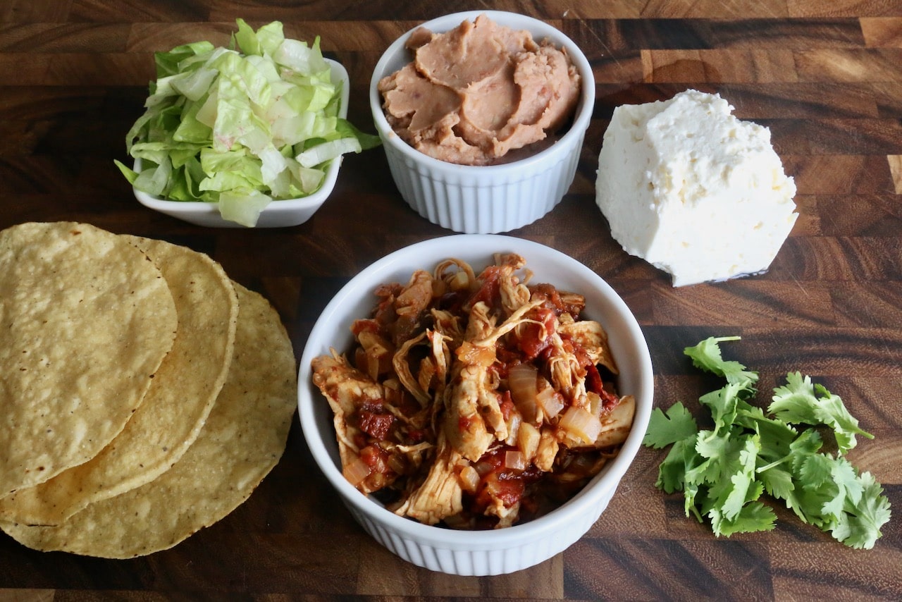 Tostadas de Tinga Mexican Shredded Chicken Tostada Recipe