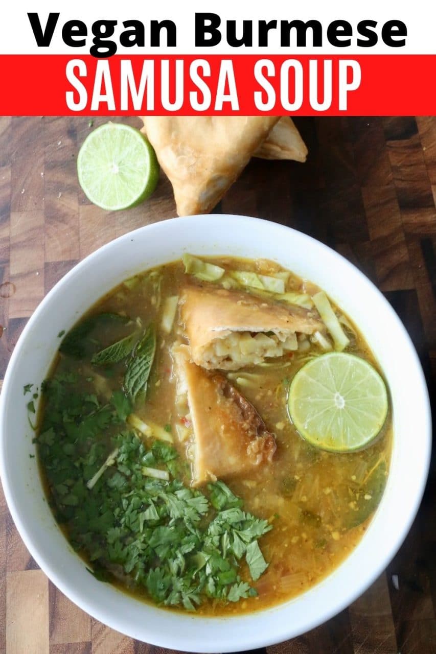 Samusa Vegan Burmese Samosa Soup Recipe | dobbernationLOVES