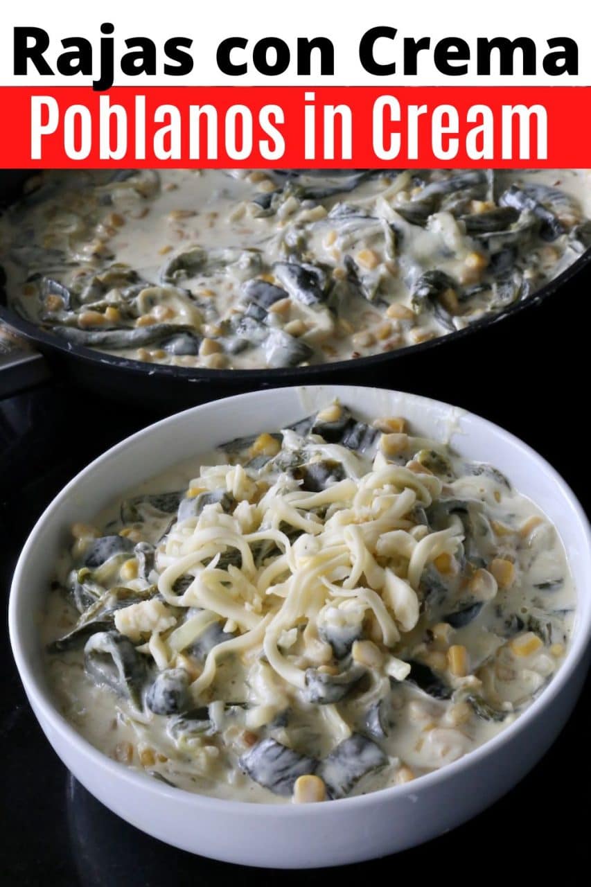 Rajas con Crema Mexican Roasted Poblanos in Cream Recipe ...