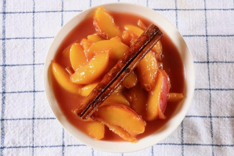 Spiced Poached & Stewed Peach Compote Recipe