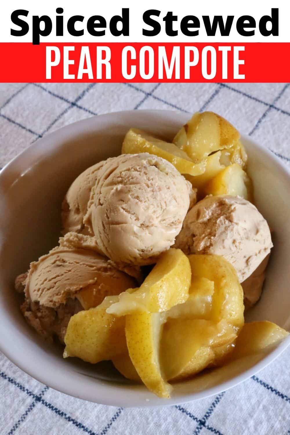 Spiced Poached & Stewed Pears Compote Recipe