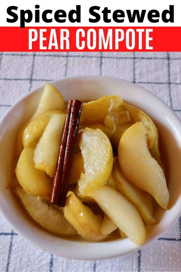 Spiced Poached & Stewed Pears Compote Recipe