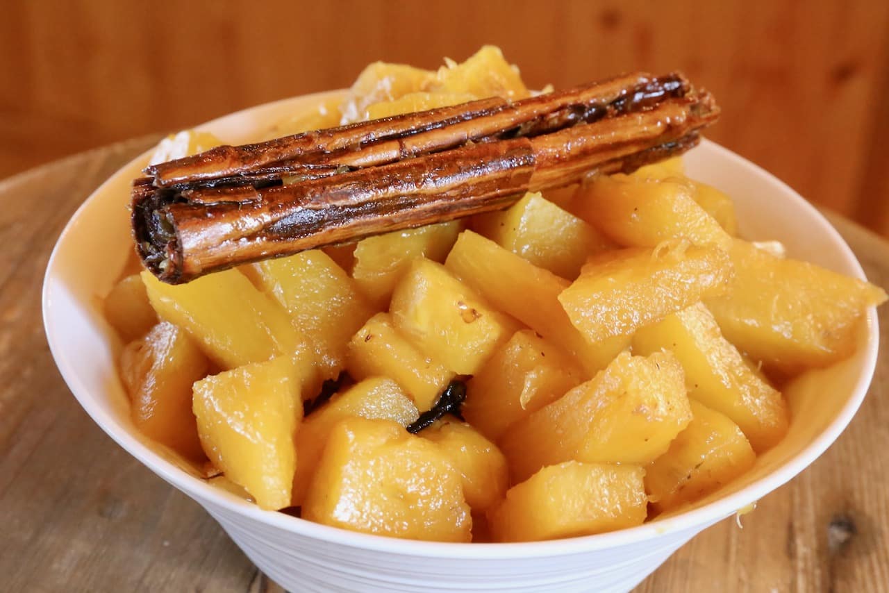 Spiced Poached & Stewed Pineapple Compote Recipe