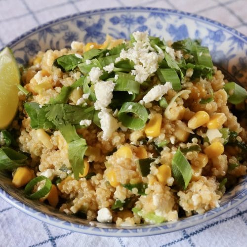 Quinotto Poblano Corn & Cheese Quinoa Risotto Recipe | dobbernationLOVES