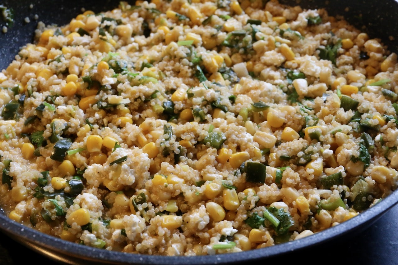 Quinotto Poblano Corn & Cheese Quinoa Risotto Recipe | dobbernationLOVES
