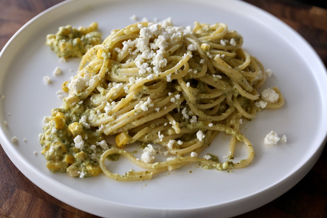 Mexican Roasted Jalapeno & Poblano Spaghetti Pasta Recipe ...