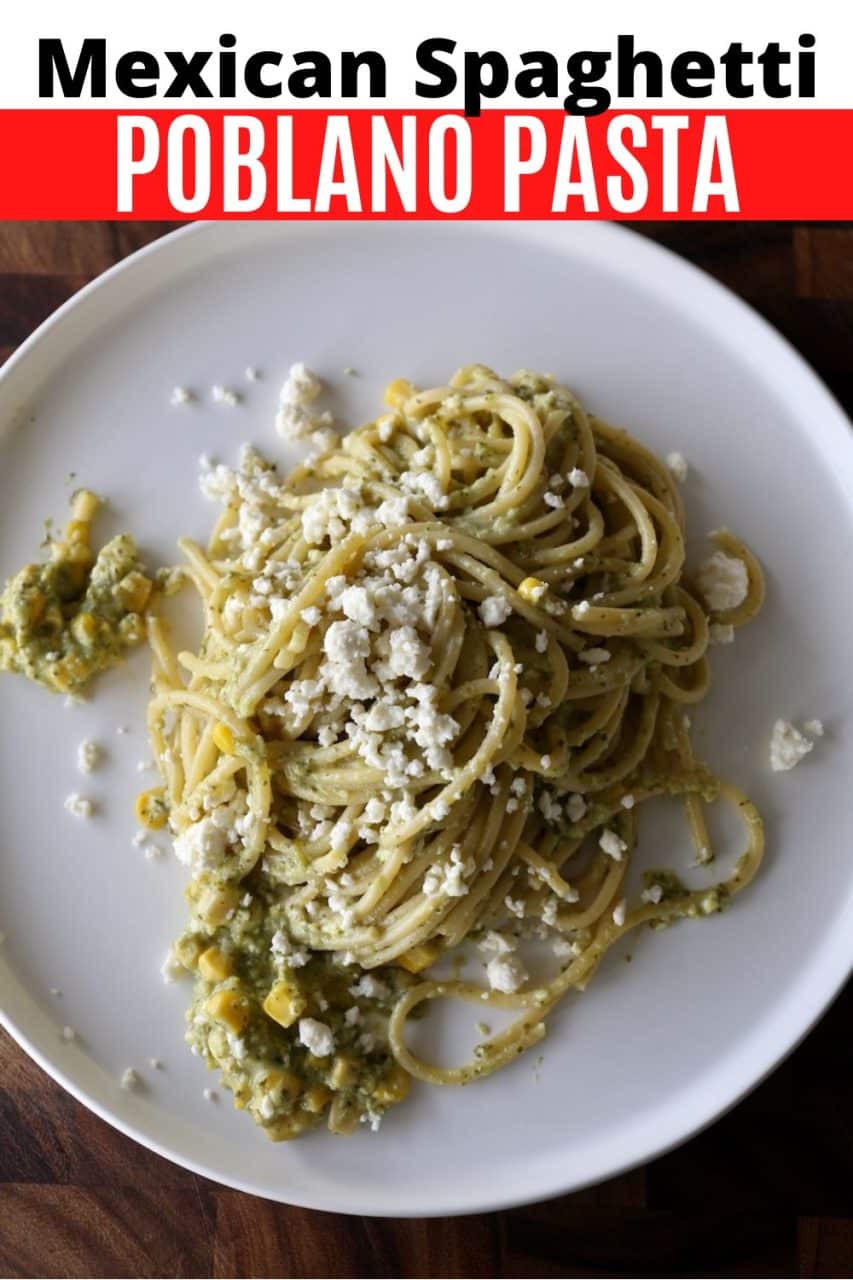 Mexican Roasted Jalapeno & Poblano Spaghetti Pasta Recipe ...