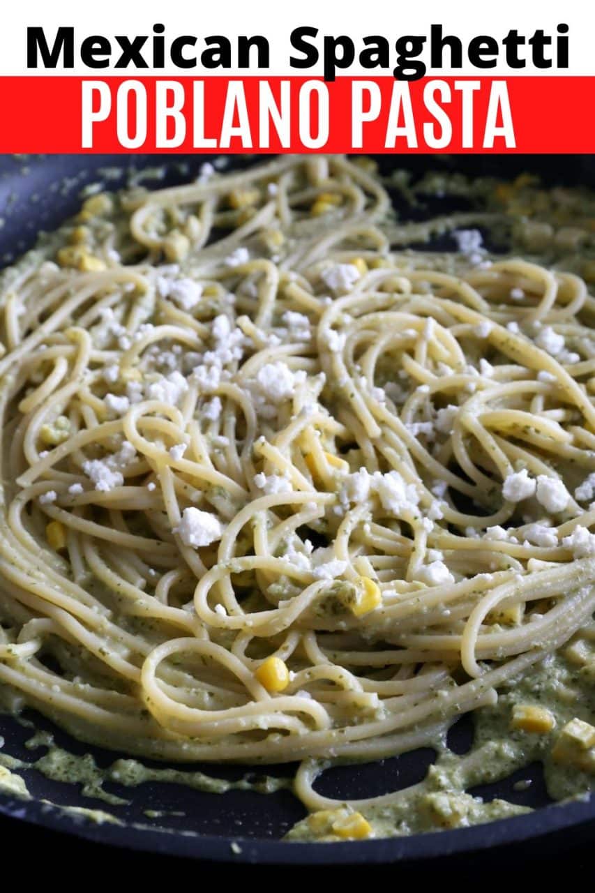 Mexican Roasted Jalapeno & Poblano Spaghetti Pasta Recipe ...