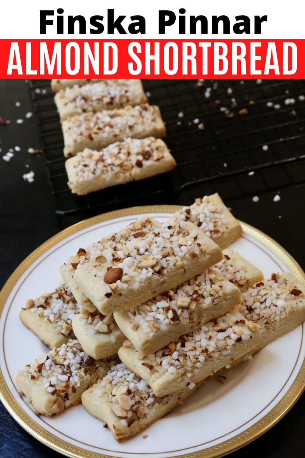 Finska Pinnar Swedish Almond Shortbread Cookies Recipe | dobbernationLOVES