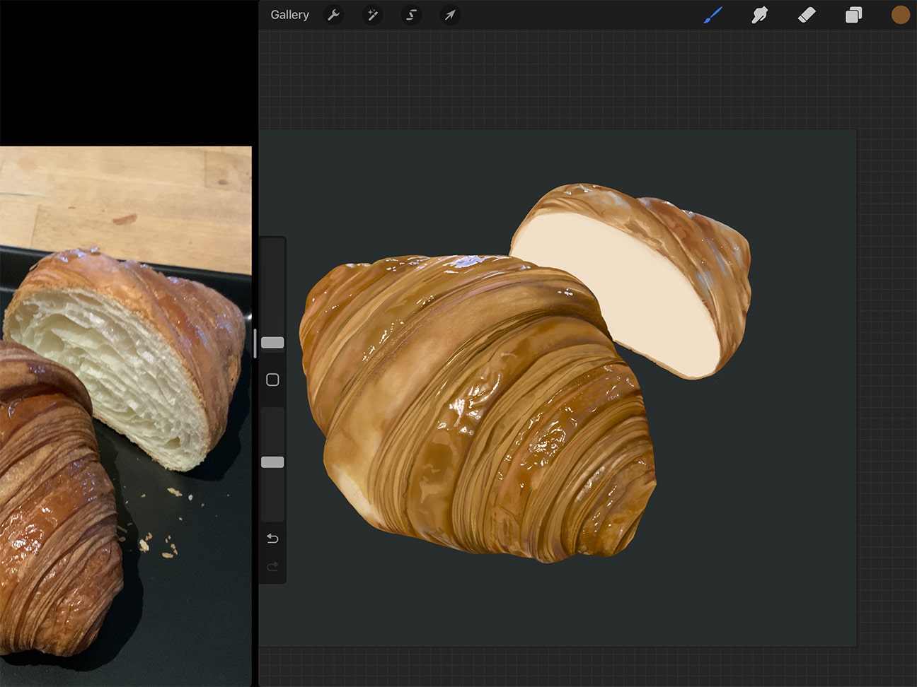 How To Draw A Croissant Step by Step Procreate Tutorial