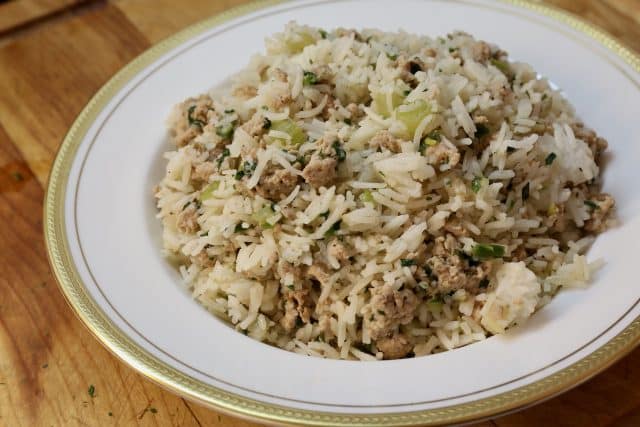 Louisiana Dirty Cajun Rice Dressing Recipe | dobbernationLOVES