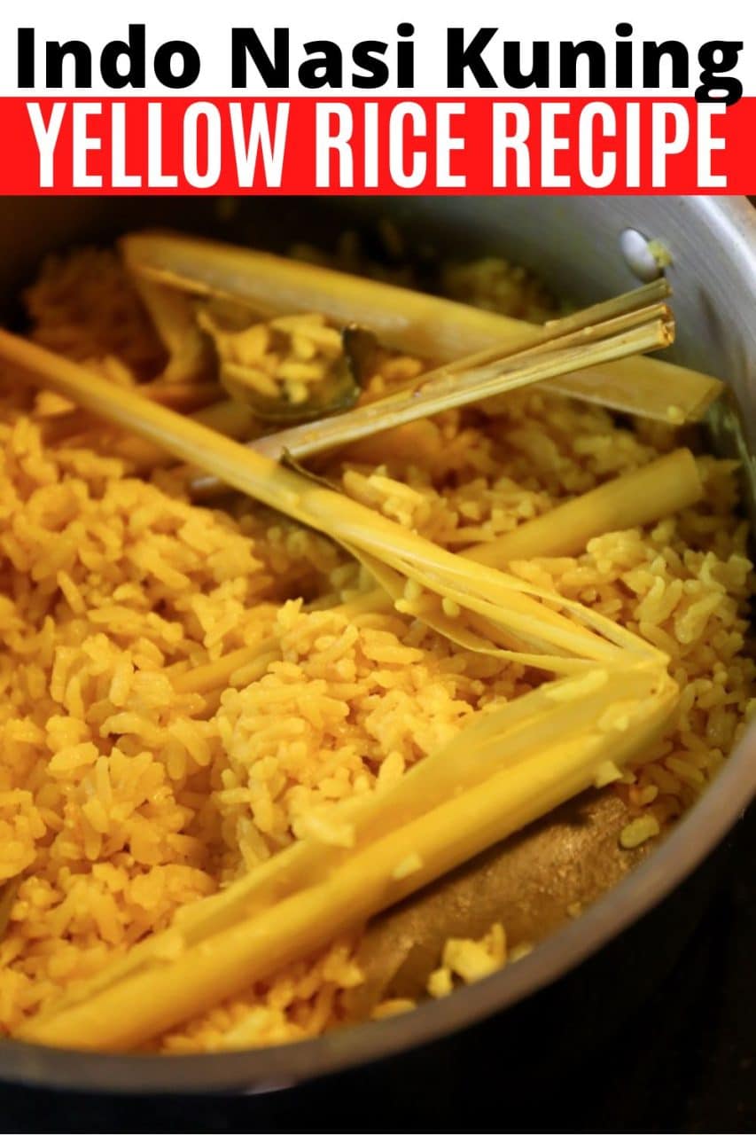 Indonesian Yellow Rice Nasi Kuning Recipe | dobbernationLOVES