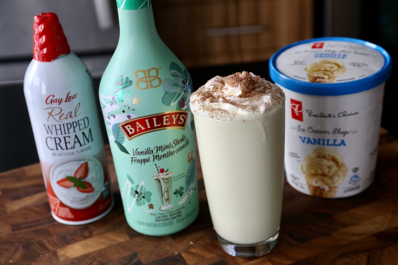 Baileys Vanilla Mint Shake Irish Cream Cocktail Recipe,
