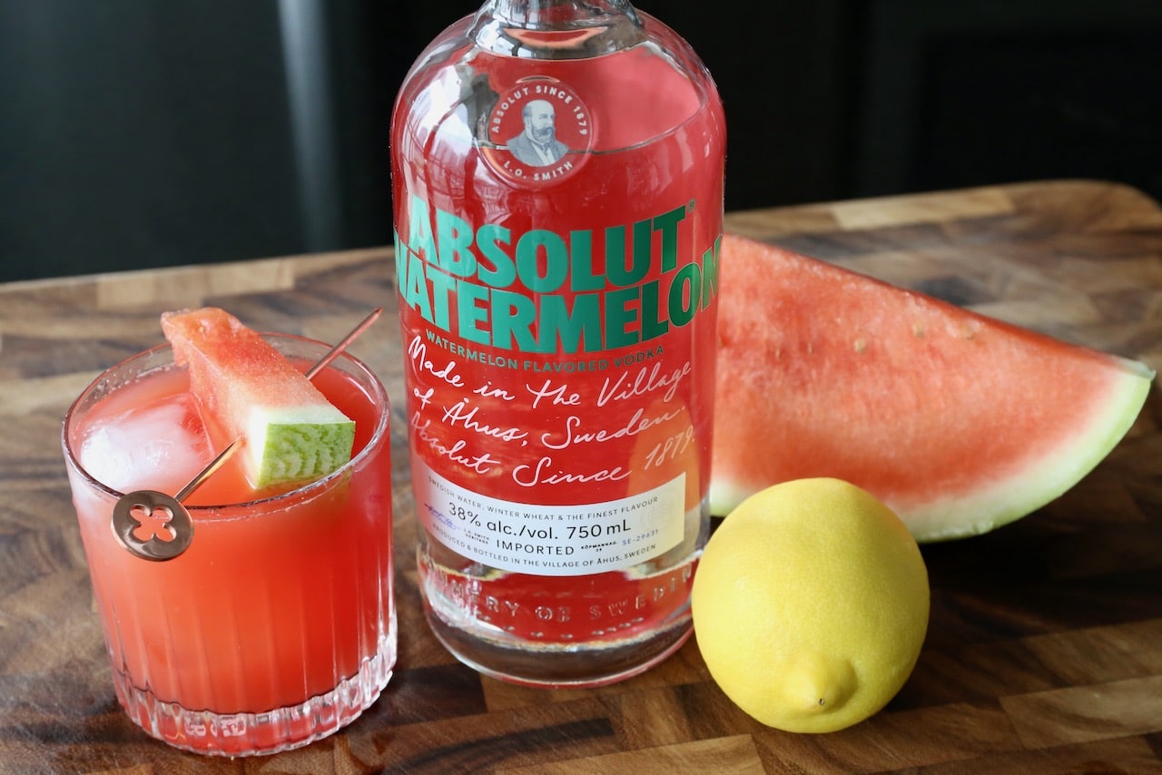 Absolut Watermelon Vodka Punch Cocktail Recipe