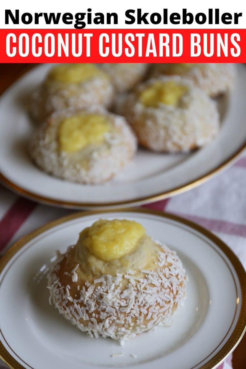 Skoleboller Norwegian Coconut Custard Buns Recipe | dobbernationLOVES