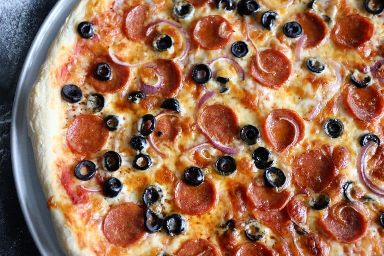Pepperoni Black Olive Pizza Recipe | dobbernationLOVES