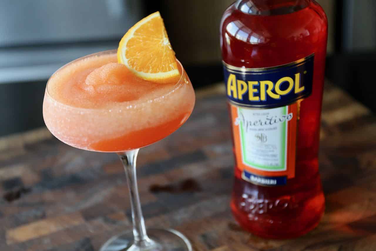 Frozen Aperol Spritz Cocktail Slushie Drink Recipe | dobbernationLOVES