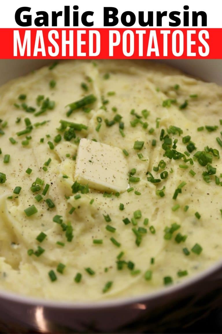 Garlic Boursin Cream Cheese Mashed Potatoes Recipe | dobbernationLOVES
